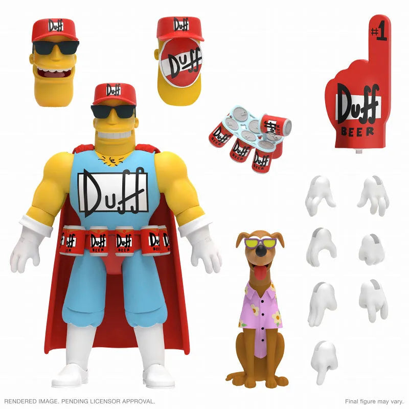 The Simpsons / Duffman Ultimate 7 Inch Action Figure | Super 7 ...